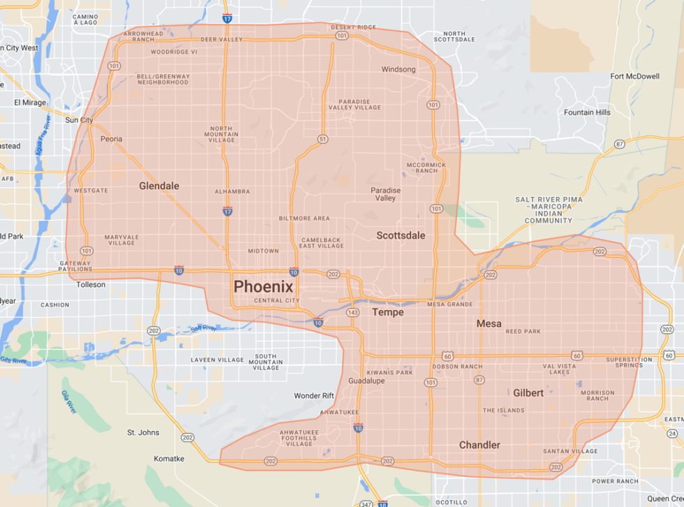 Service Areas | Tidy Casa